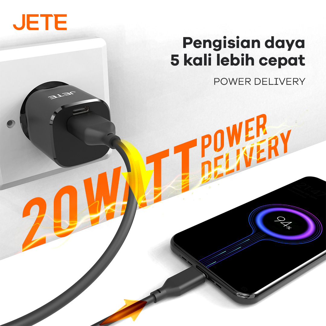 Jual JETE E3 Nano Series Charger GaN 20W - JETE Indonesia
